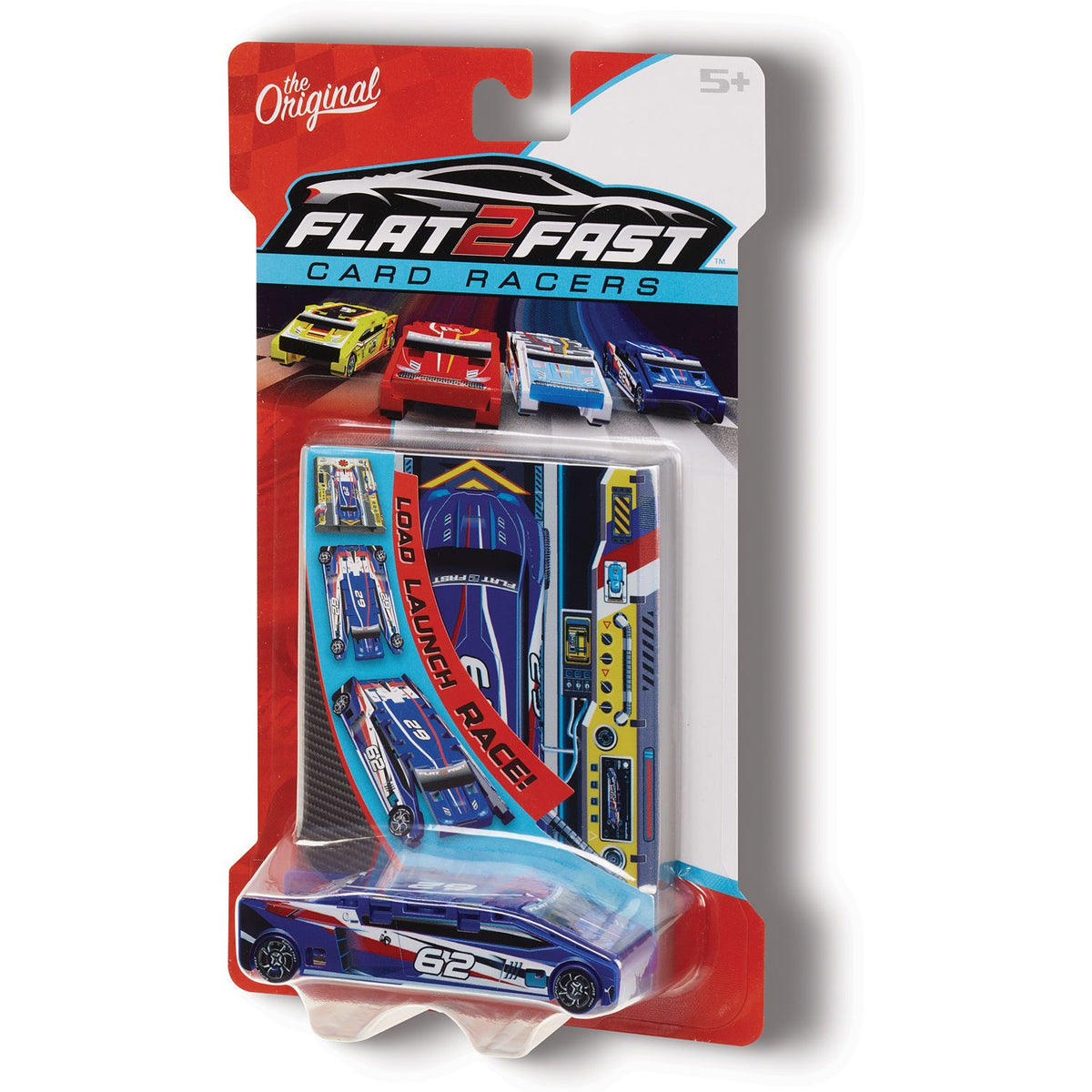 Flat 2 Fast Card Racer - Blue | Luki Lab | F2F-B62-01| TimbukToys
