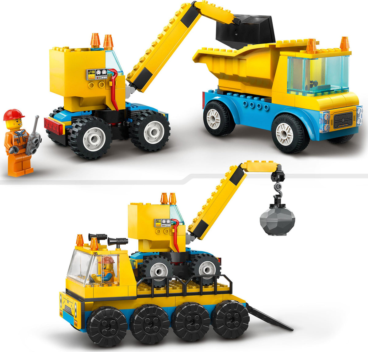 LEGO® City 60391 Construction Trucks and Wrecking Ball Crane| TimbukToys