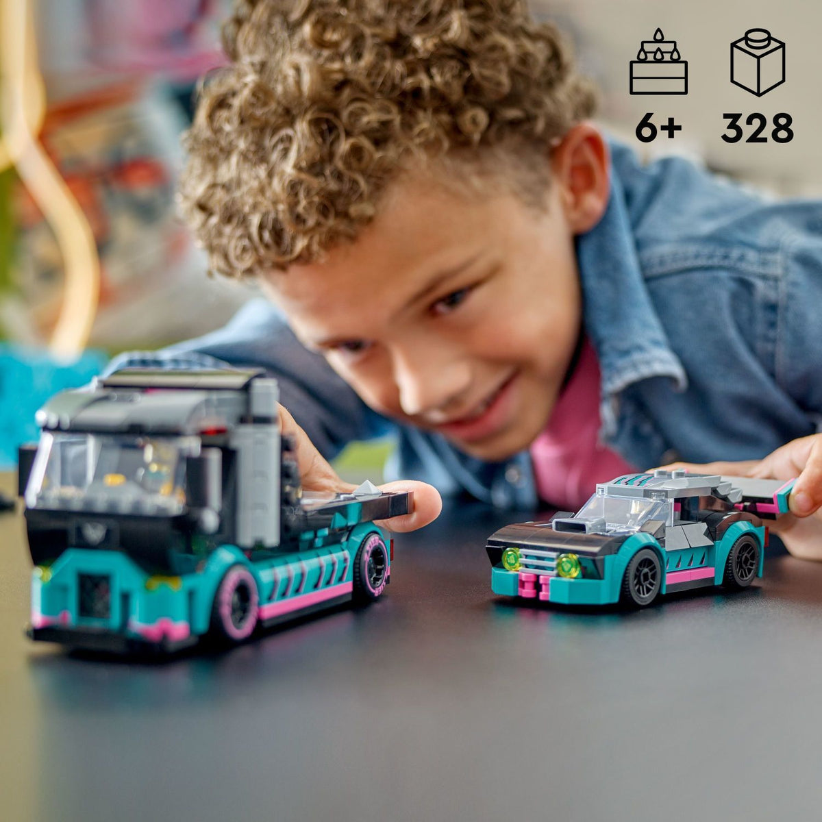 LEGO® City 60406 Great Vehicles Race Car and Car Carrier Truck| TimbukToys