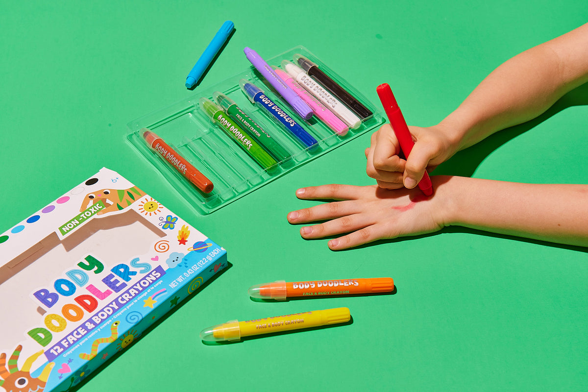 Body Doodlers 12 Face & Body Crayons | Ooly | 133-116| TimbukToys