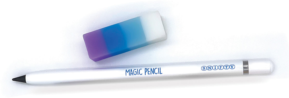 Magic! Pencil - White with Jelly Eraser | Snifty | SPM001| TimbukToys