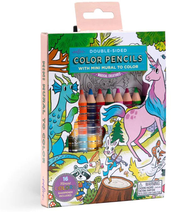 Double-Sided Colored Pencils with Mini Mural - Magical Creatures ...