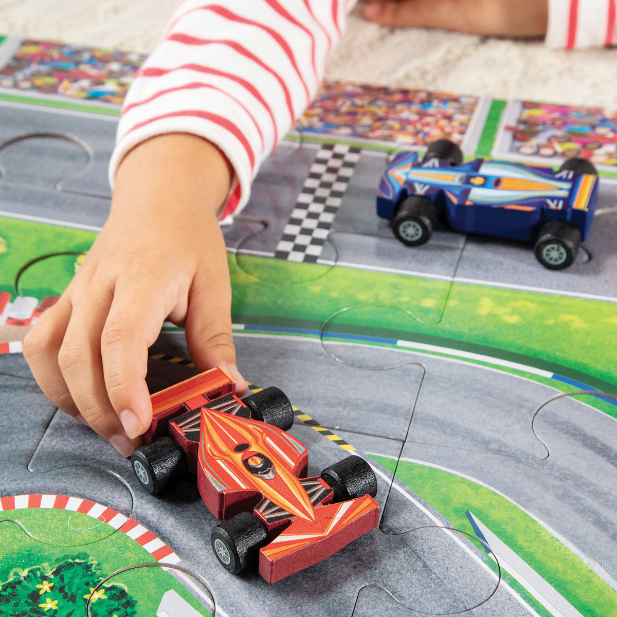 Puzzle & Play: Race Day 48 Piece Floor Puzzle| TimbukToys